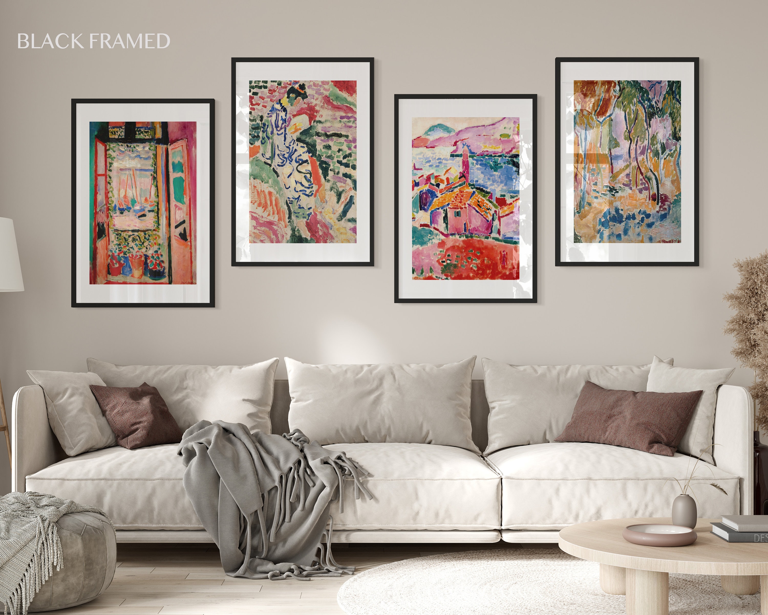 Henri Matisse Poster Art Set of 4, Museum Exhibition Prints Set ...