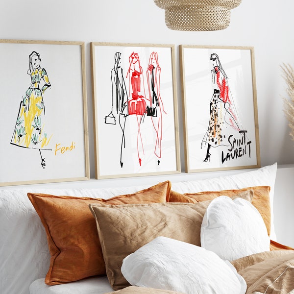 Fashion Prints Set - Etsy