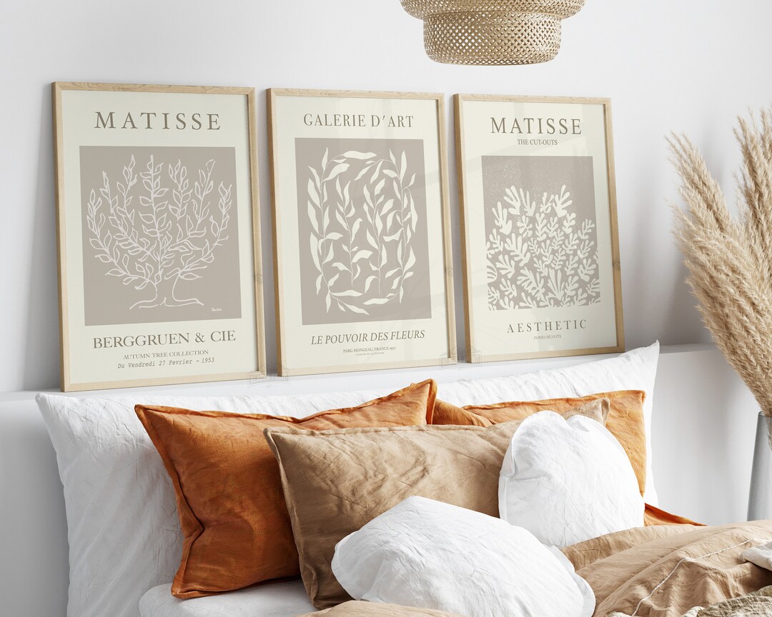 Neutral Wall Art Set of 3 Prints, Neutral Matisse Print Set, Gallery ...