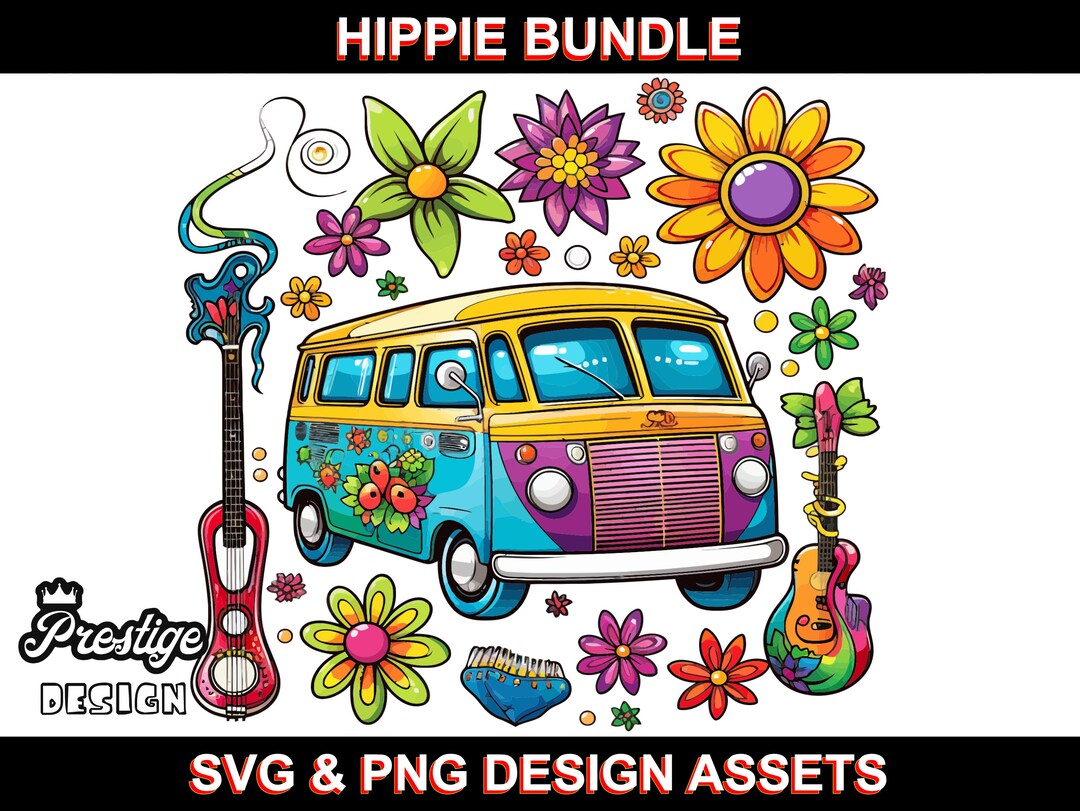 Retro Hippie Van Design for Sublimation and Crafts - Etsy Canada