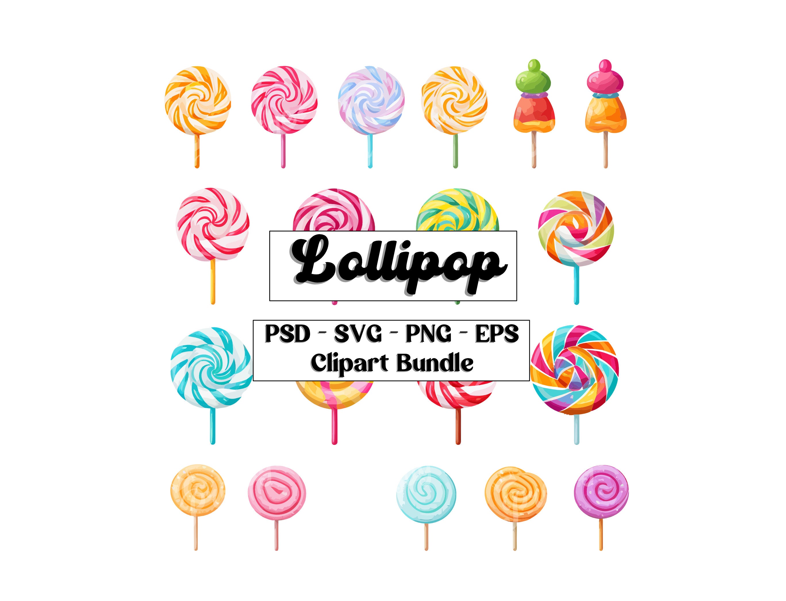 Lollipop SVG & PNG Bundle Designs for Sublimation and Crafts - Etsy