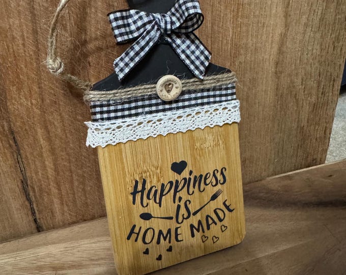 Decorative Mini Cutting Board With a Bow Can Be Hung up or Used on a ...