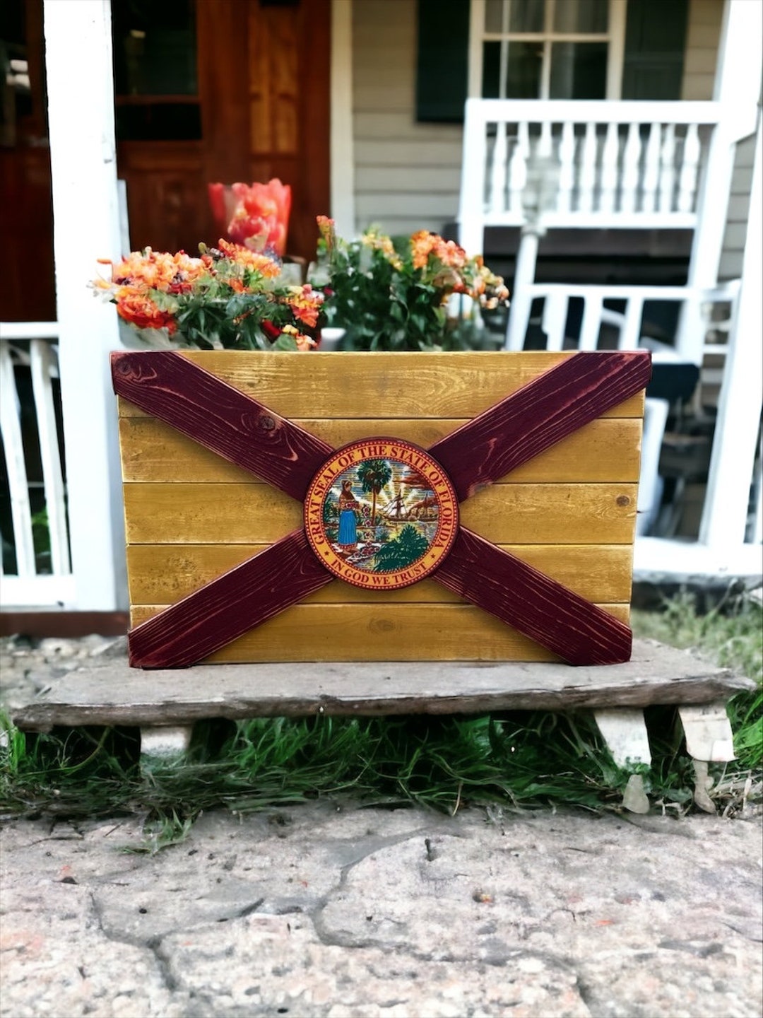 Tallahassee Solid Wood Florida Flag - Etsy