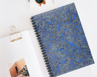 Blue Tile Spiral Notebook Ruled Line - Etsy