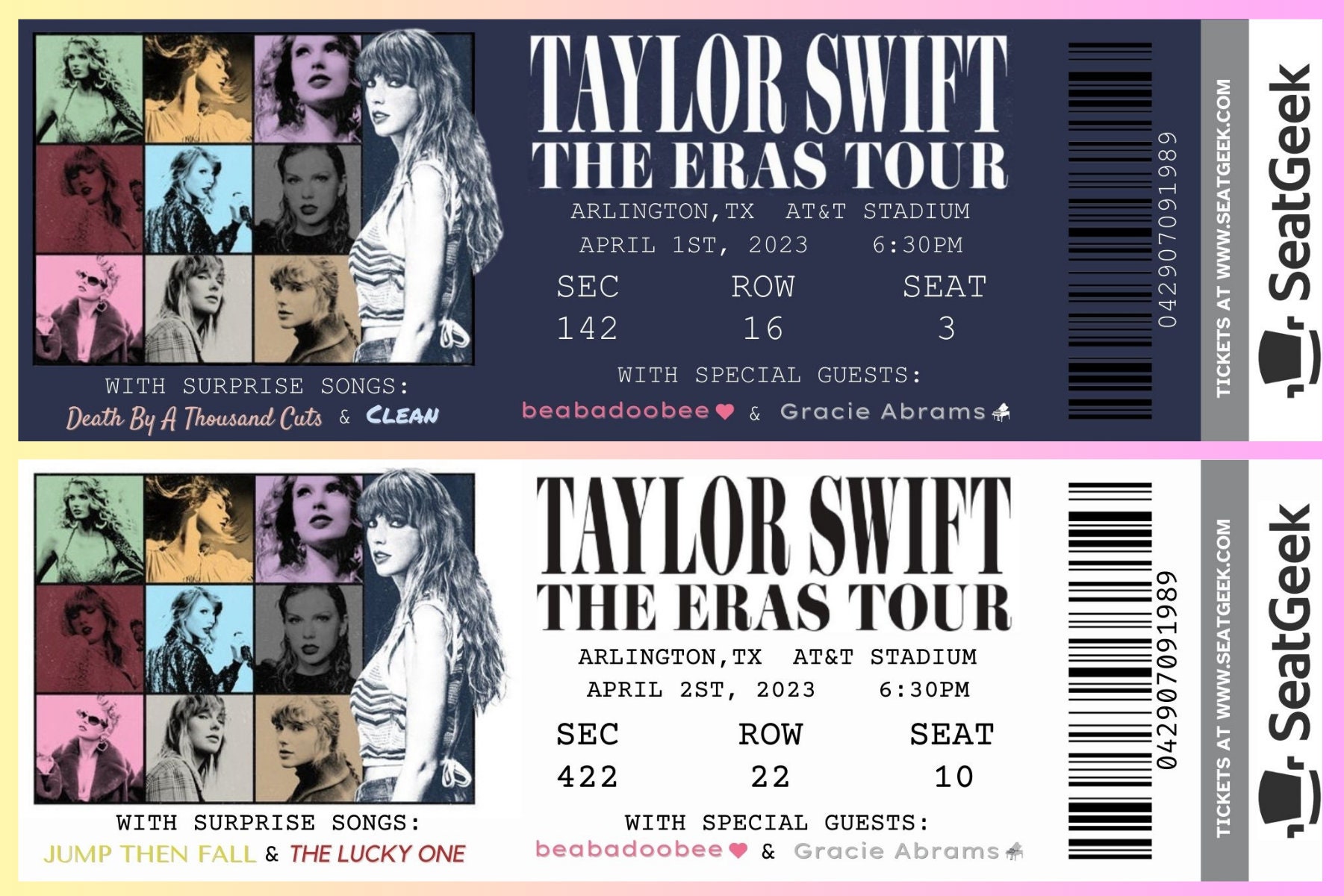 Taylor Swift the Eras Tour Custom Ticket Souvenir - Etsy