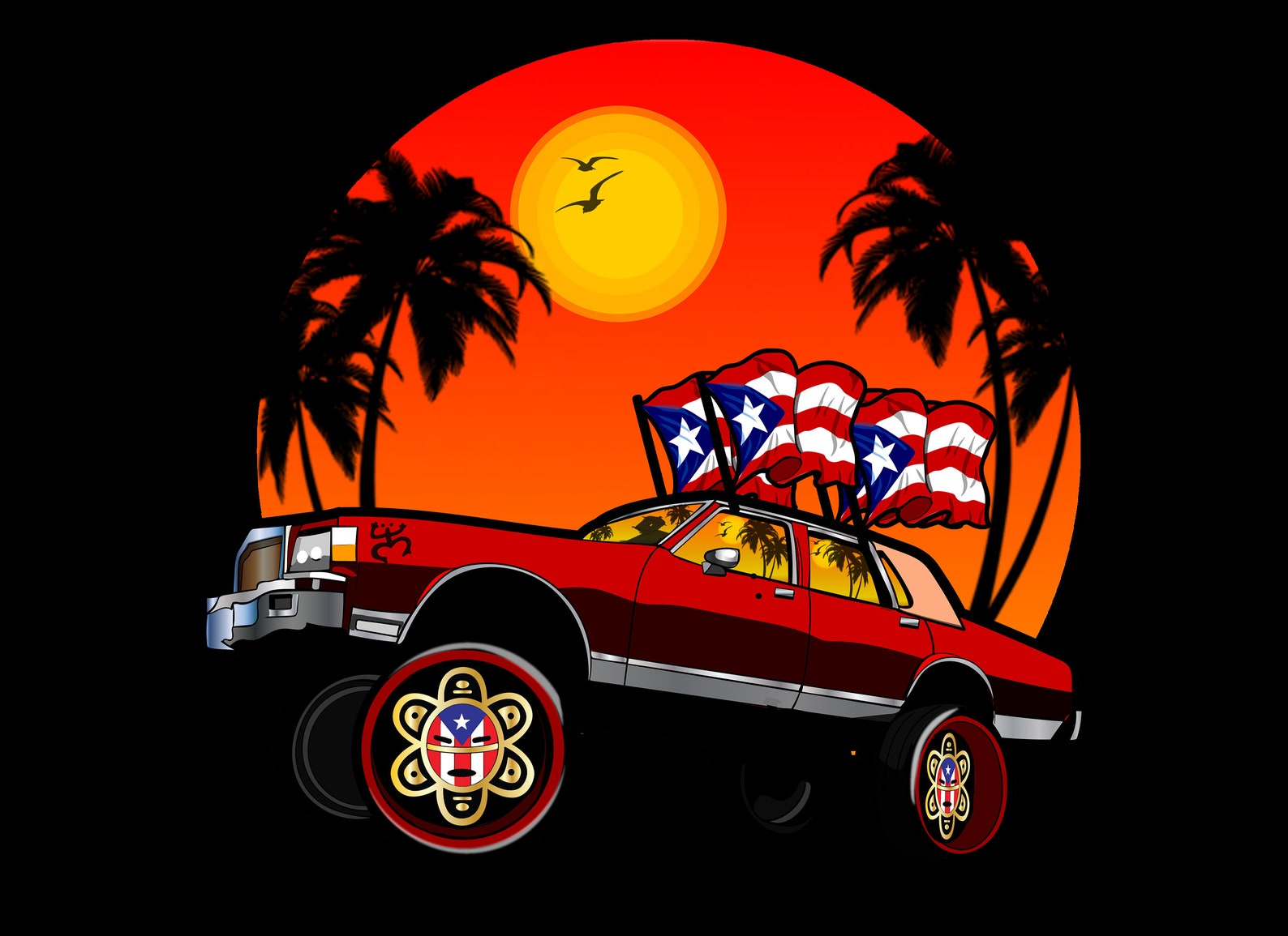 Puerto Rico Car Flag, Puerto Rico PNG, Boricua Clipart Shirt ...