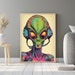 Celestial Poster: Retro Alien Wall Art, Vintage Sci Fi Portrait ...