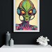 Celestial Poster: Retro Alien Wall Art, Vintage Sci Fi Portrait ...