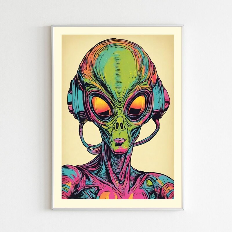 Alien Wall Art - Etsy