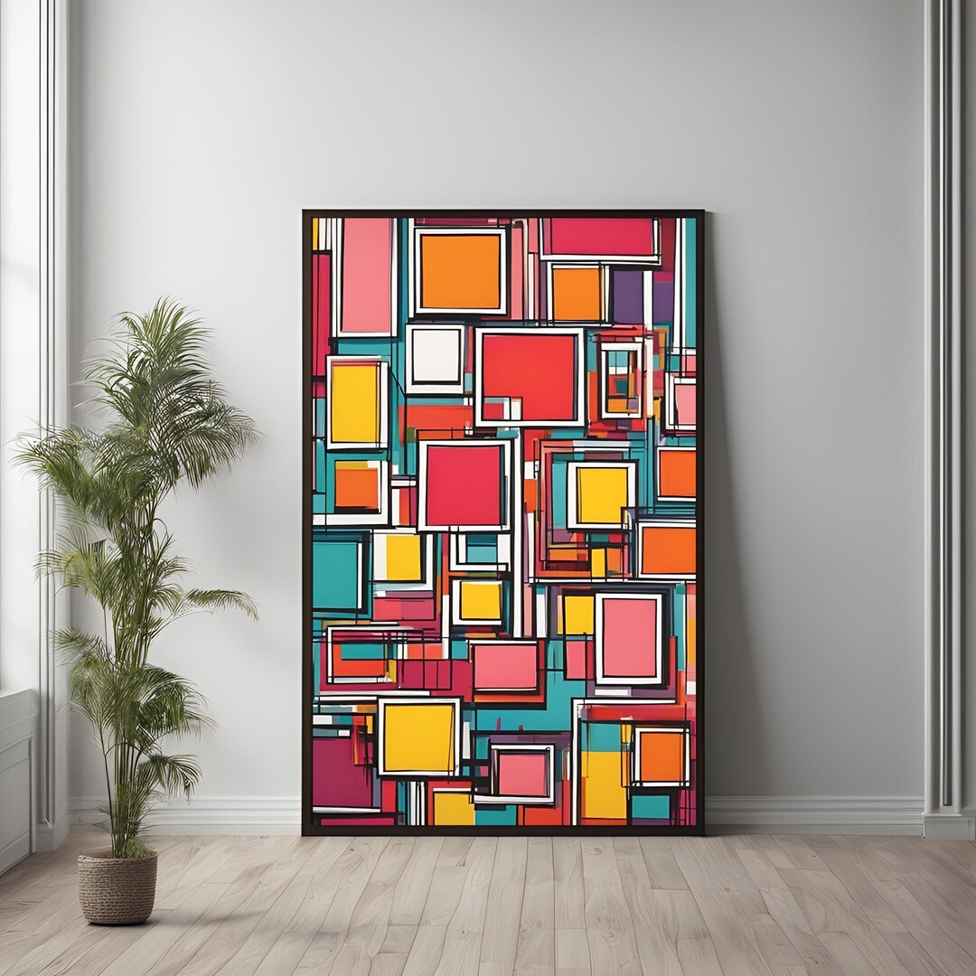 Contemporary Colorful Wall Art Large Printable Poster Modern Gallery ...