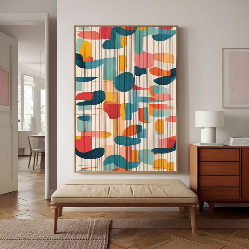 Large Colorful Art - Etsy