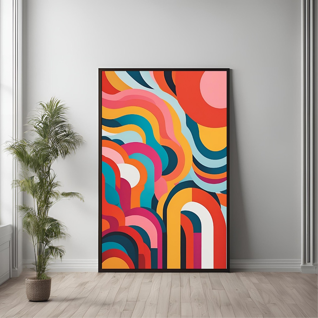 Colorful Wall Art Large Printable Poster Modern Gallery Art Trendy Wall ...