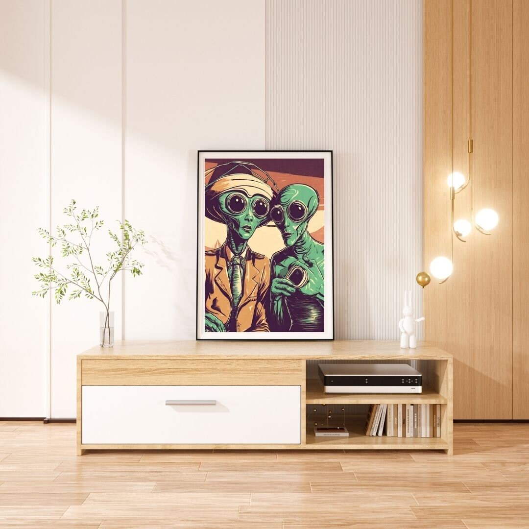 Galactic Alien Portrait, Vintage, Poster, Galactic Wall Art, Sci Fi ...