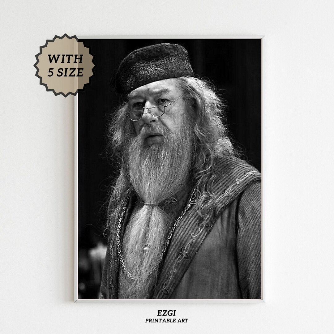 Headmaster Dumbledore Portrait Harry Potter Digital Print Albus Movie ...