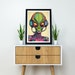 Celestial Poster: Retro Alien Wall Art, Vintage Sci Fi Portrait ...