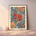 Red Floral Ebru Art Print / Printable Pastel Marbling Wall Art / Fluid ...