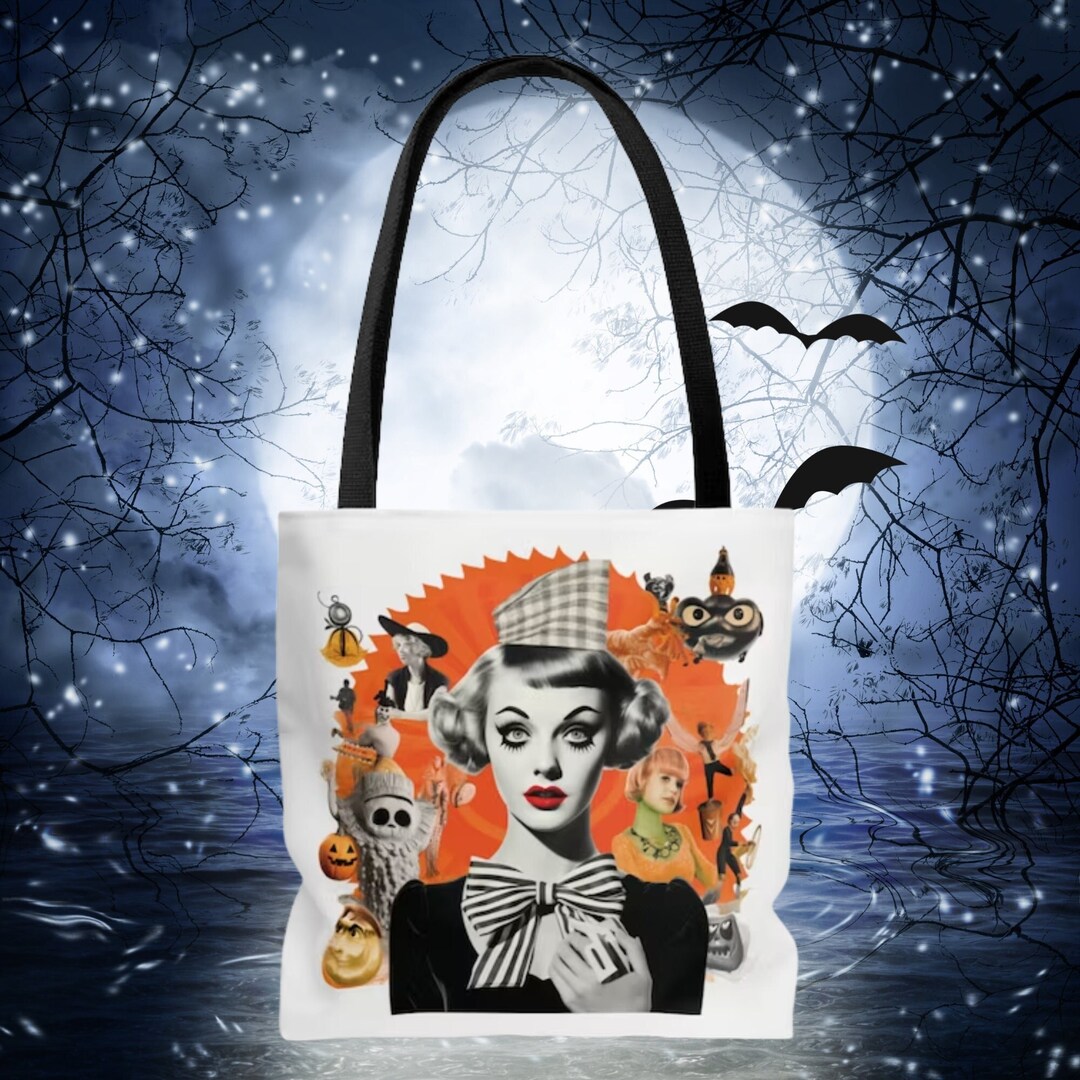 Halloween Weirdcore Tote Bag Spooky Retro Halloween Trick or Treat Bag ...