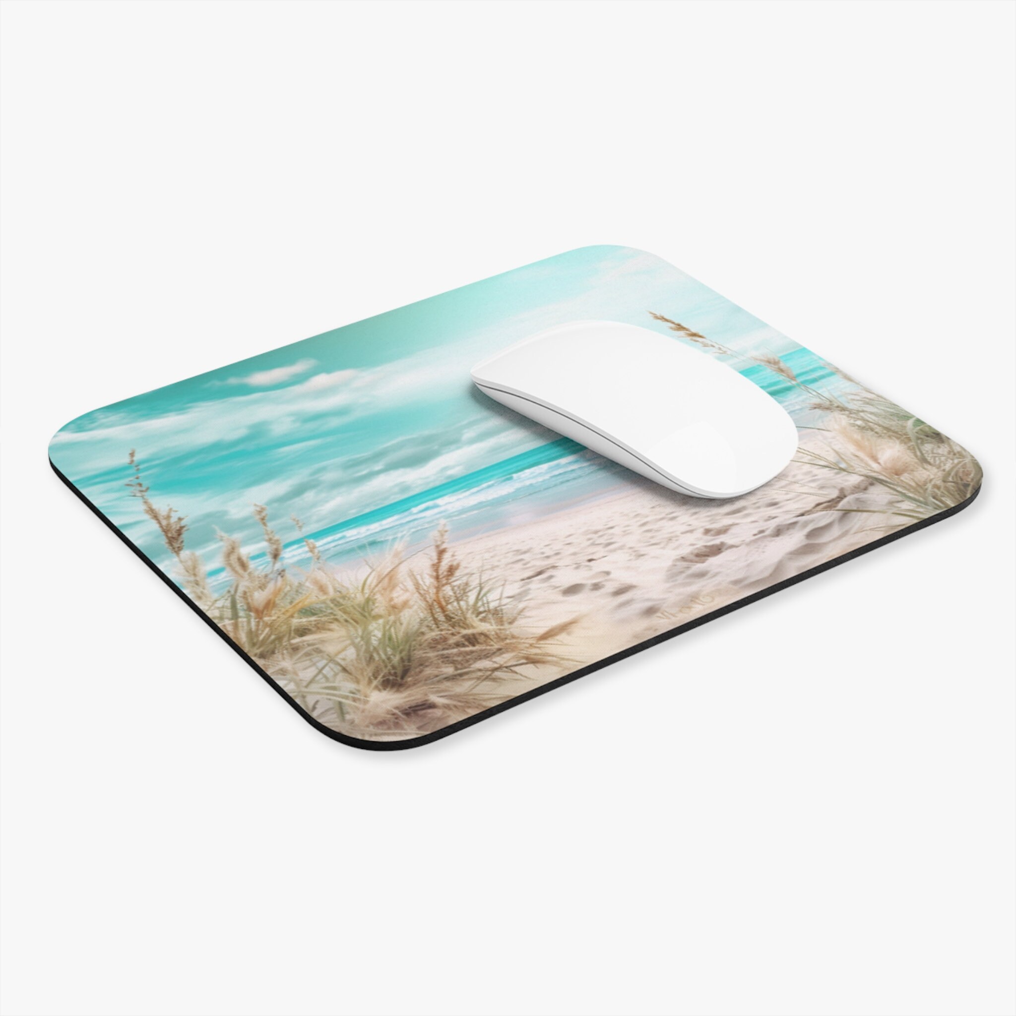 Beach View Mouse Pad Rectangle Coastal Mouse Pad Beach Mousepad Ocean ...