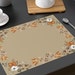 Thanksgiving Placemat Fall Table Placemat Floral Autumn Leaves Table ...