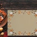 Thanksgiving Placemat Fall Table Placemat Floral Autumn Leaves Table ...