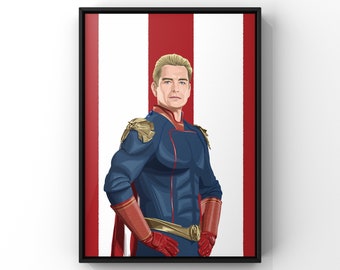 Homelander Art Print the Boys - Etsy