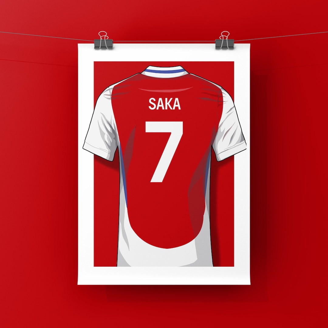 Arsenal Player Home Shirt Print - Etsy