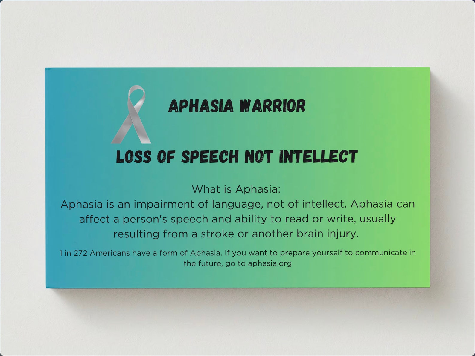 Aphasia Communication Card - Digital - Etsy