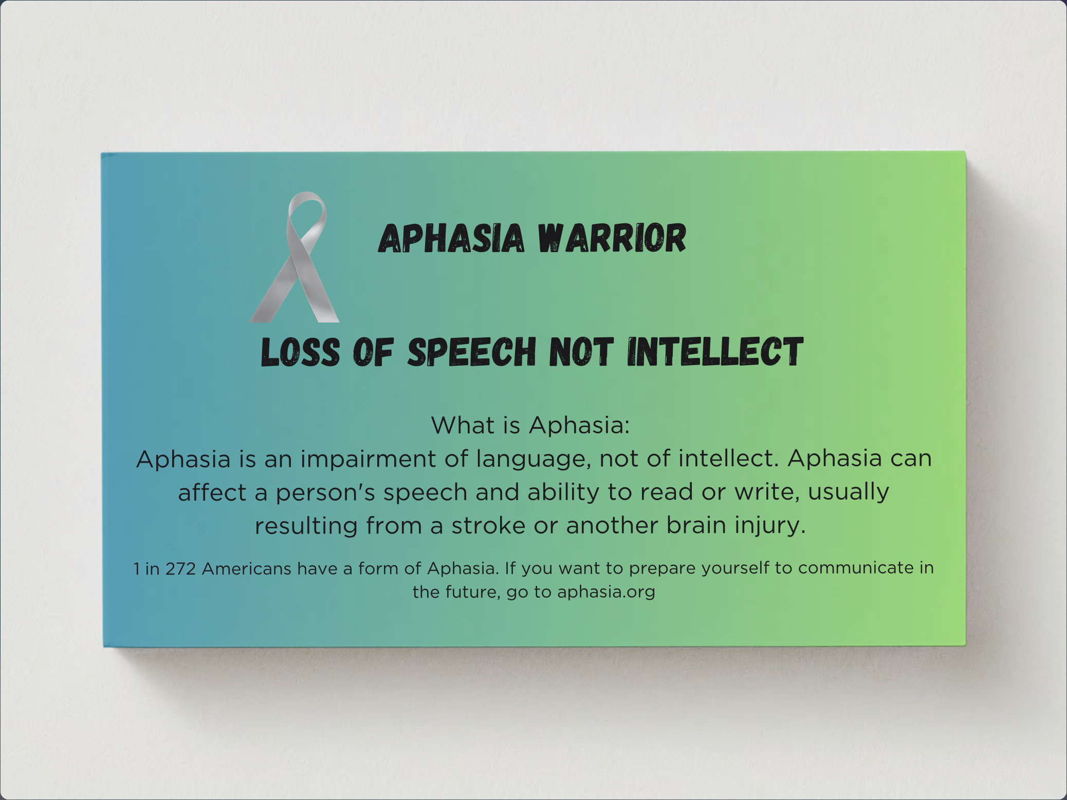 Aphasia Communication Card - Digital - Etsy