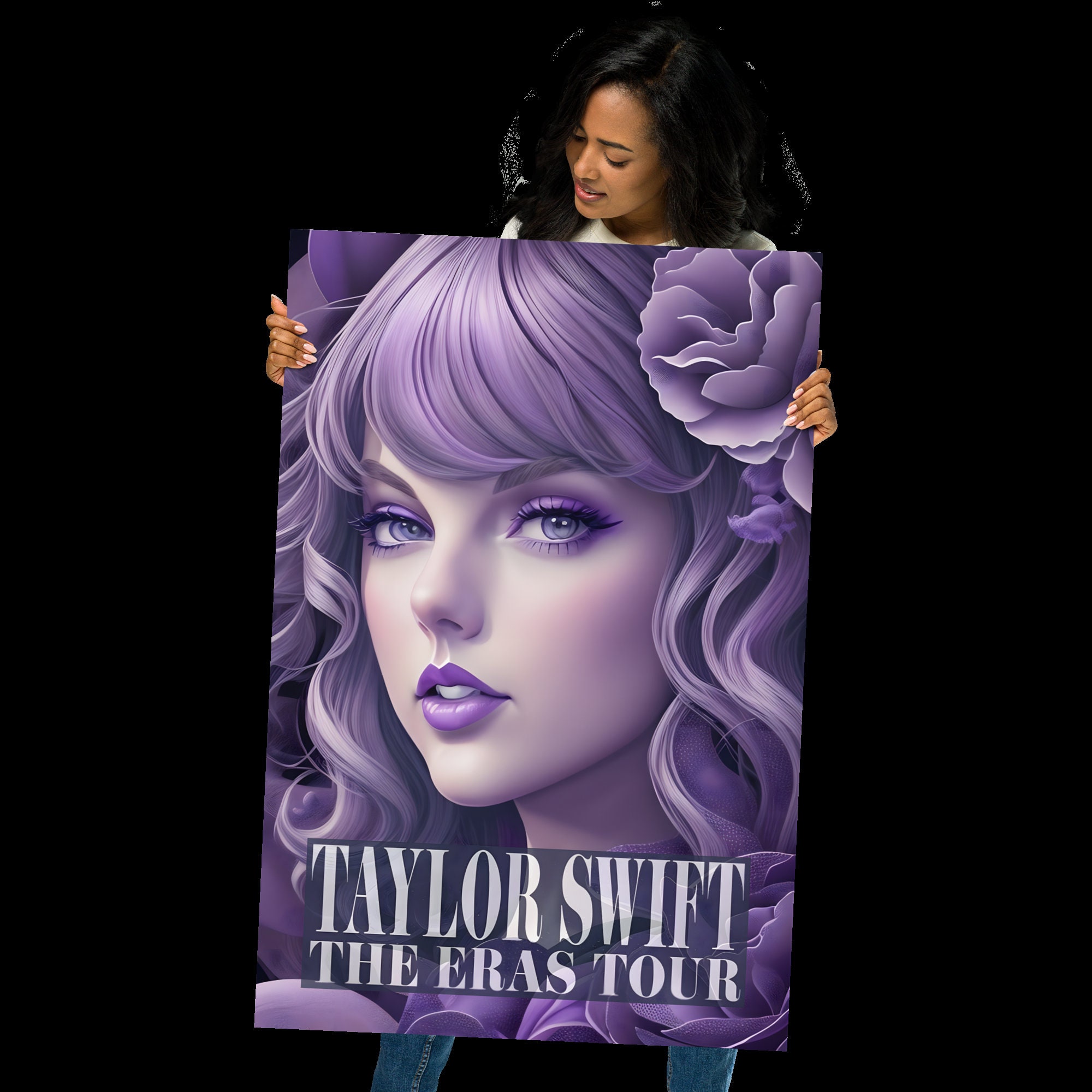 Taylor Purple Eras Tour Poster, Taylor Fan Art