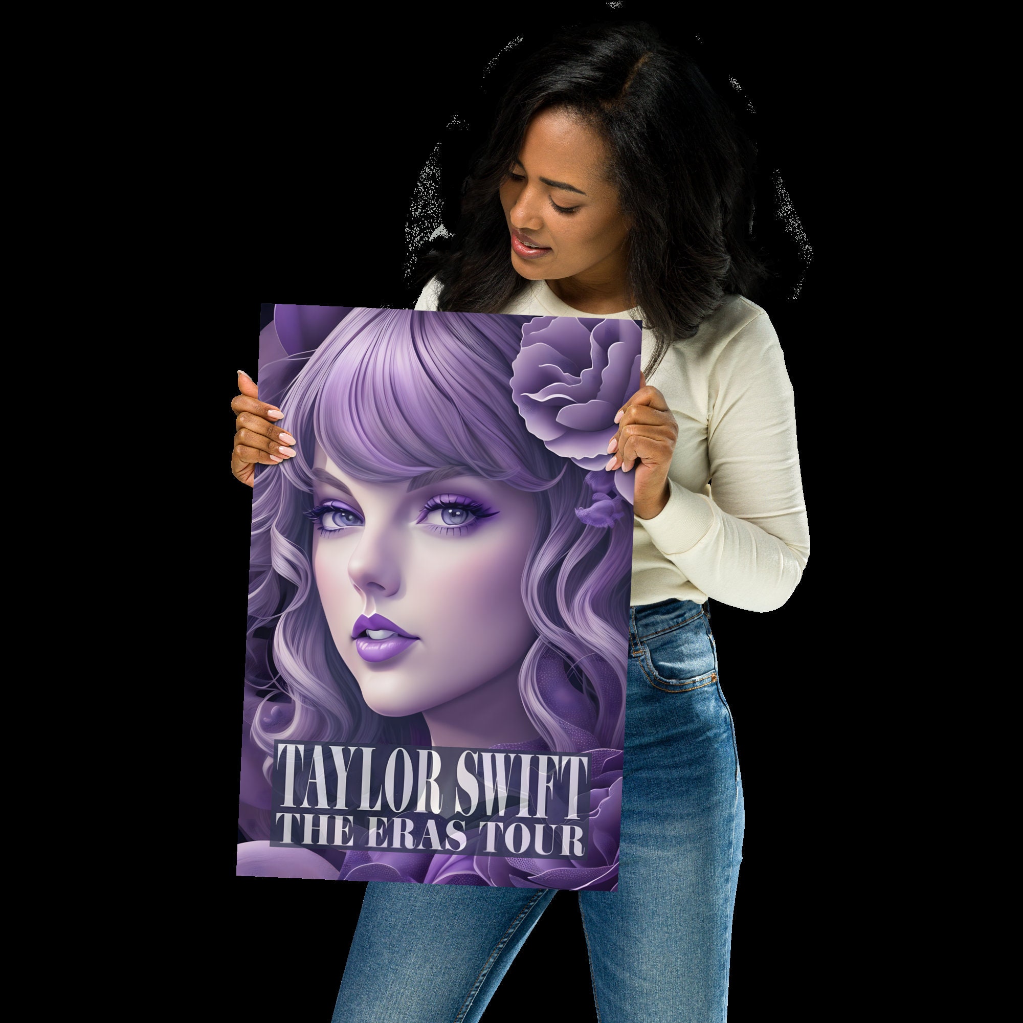 Taylor Purple Eras Tour Poster, Taylor Fan Art