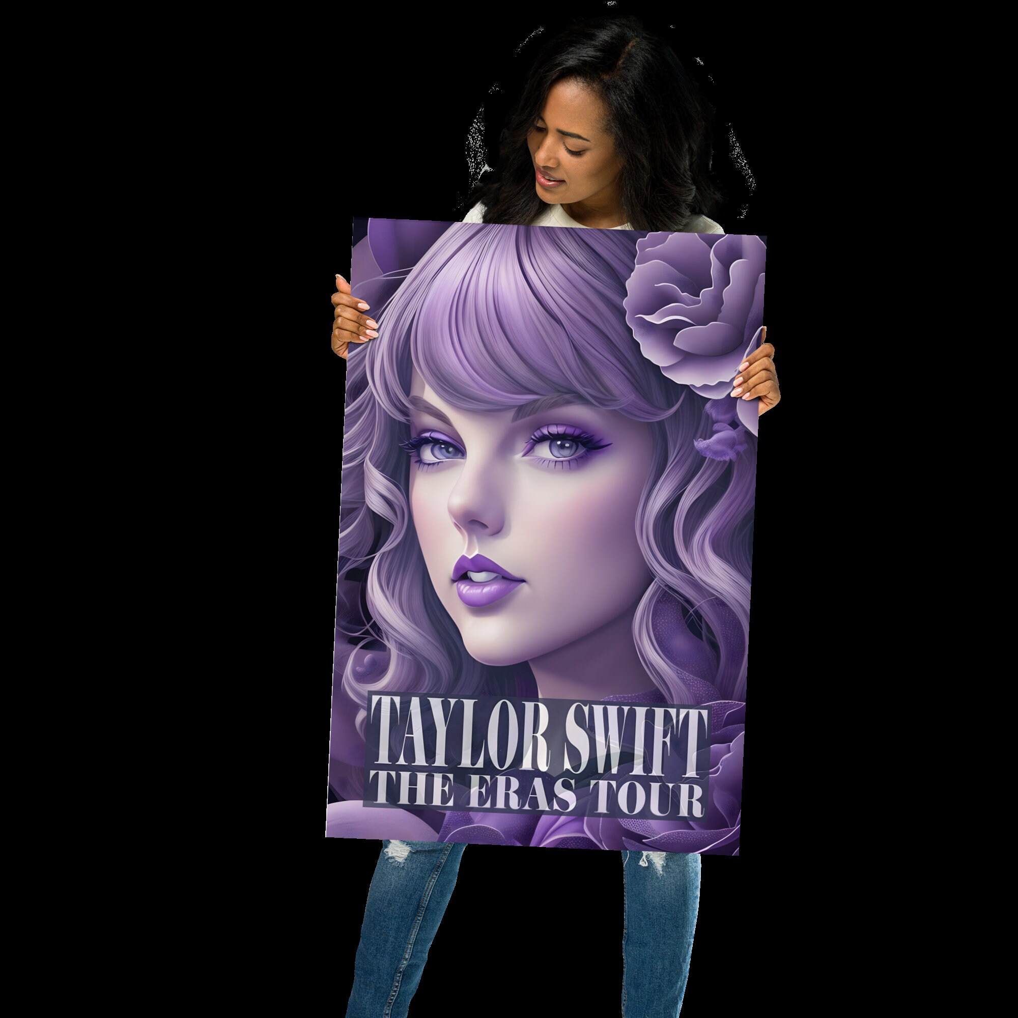 Taylor Purple Eras Tour Poster, Taylor Fan Art