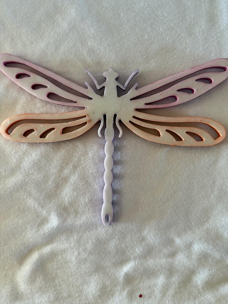 Resin Dragonfly With Holographic Multi Colors and Bead Accents - Etsy