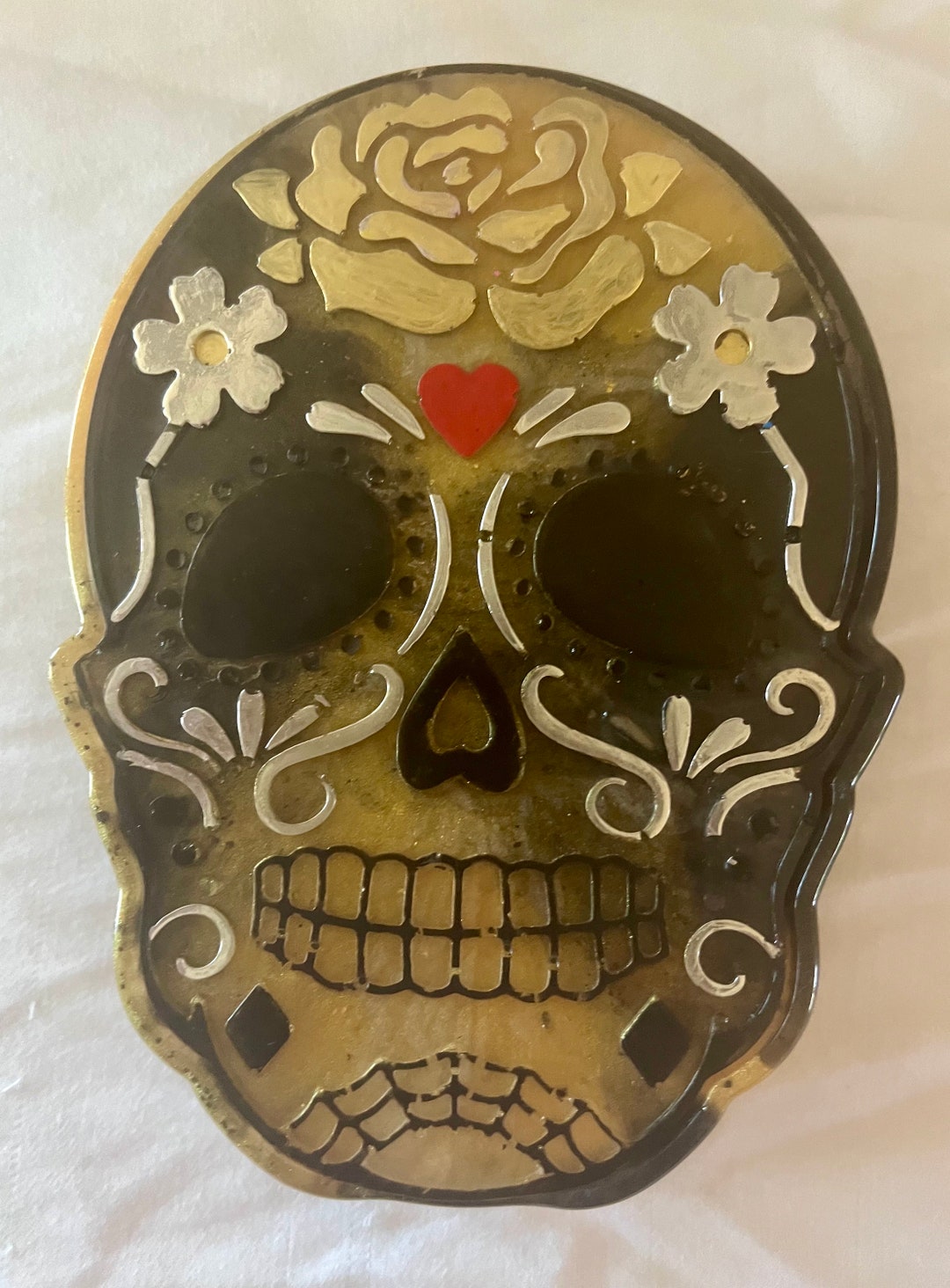 Resin Skull Storage Box - Etsy