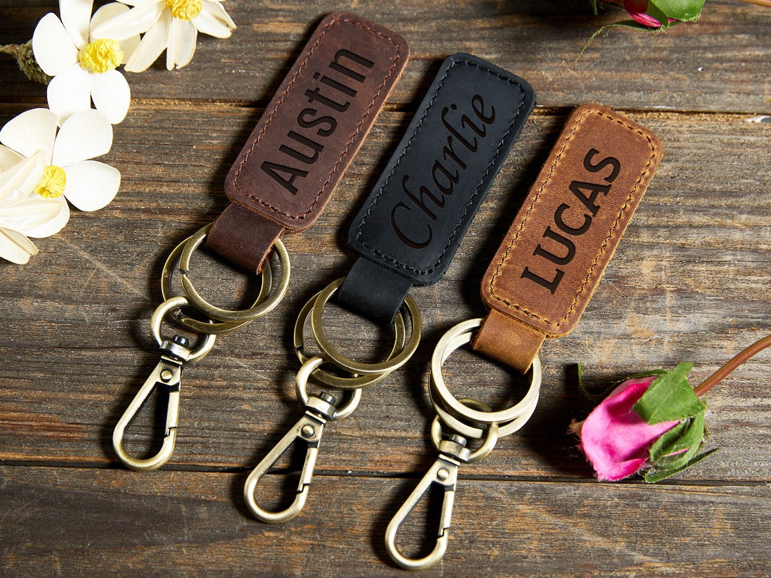 Personalized Leather Keychaincustom Keychains for Men - Etsy Hong Kong
