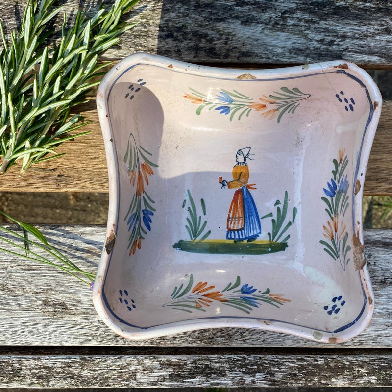 Handpainted Quimper Pottery - Etsy UK