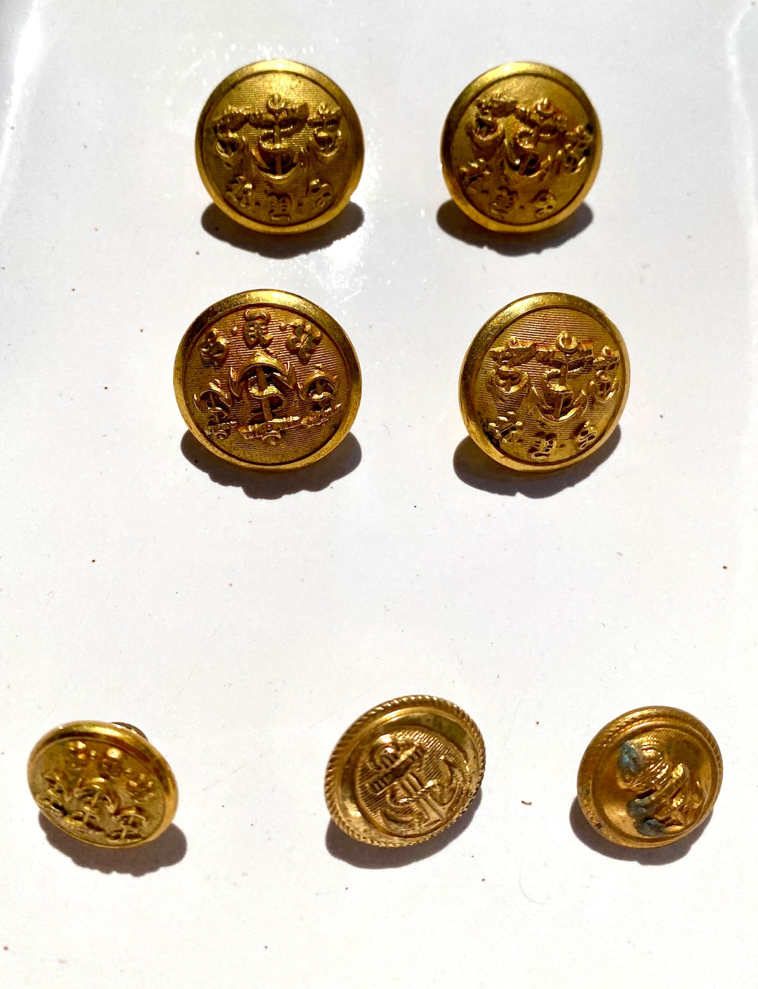 Brass Royal Navy Uniform Buttons in Three Sizes - Etsy