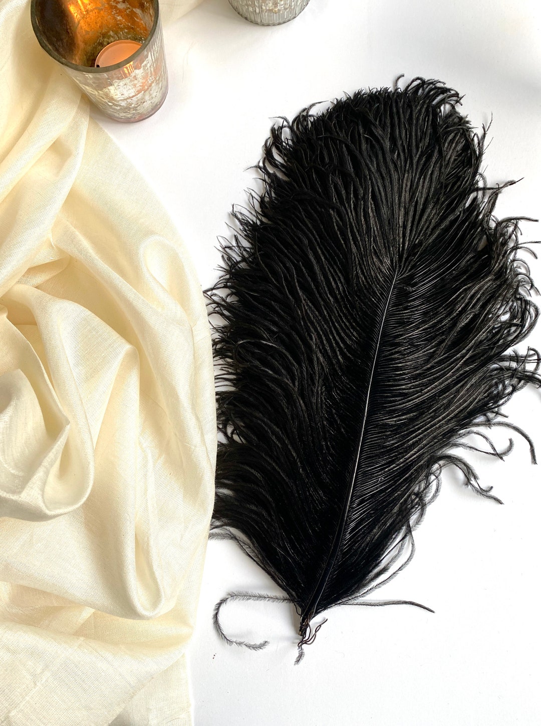 6 Vintage Simpson's of Piccadilly Black Ostrich Feathers - Etsy