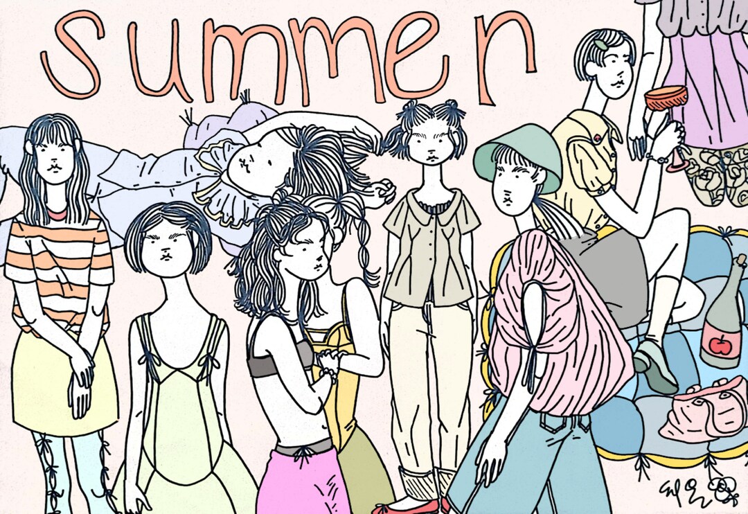 Summer Girls Coloring Pages - Etsy