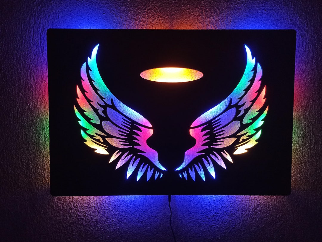 Angel Wing Led Light Wall Painting - Etsy