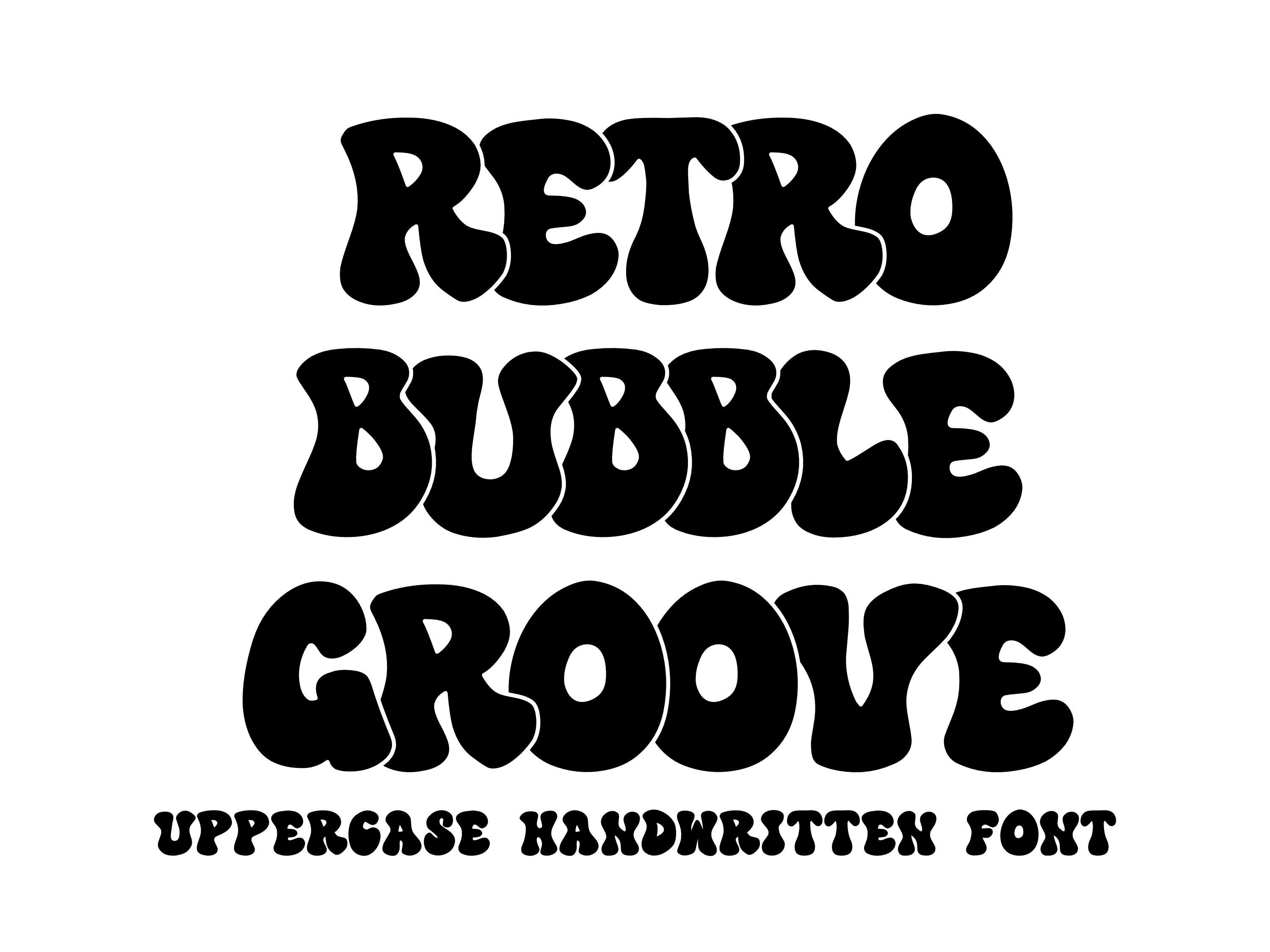 Retro Groovy Bubble Font Retro Groove Font Retro TTF Font Groovy OTF ...