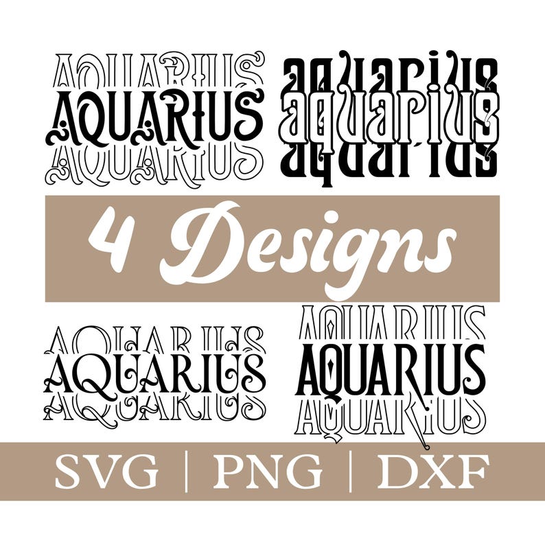 Aquarius SVG Sun Sign Aquarius PNG Zodiac Sign Aquarius Svg Cut File ...