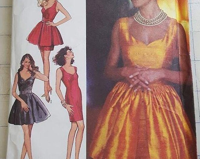 Vintage Vogue Pattern 8696 Flutter Sleeved Princess Lines Dress Sizes ...