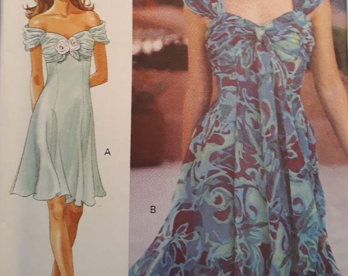 Vintage Vogue Pattern 8696 Flutter Sleeved Princess Lines Dress Sizes ...
