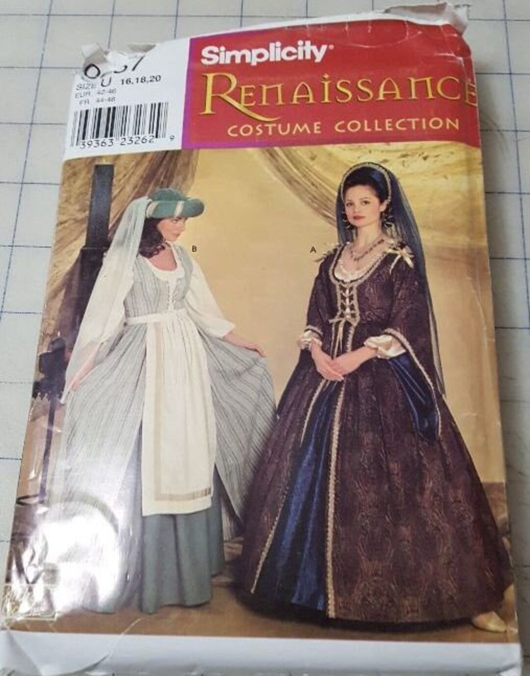 Simplicity Pattern 0637 Tudor Gown Costumes Size 16 20 Out-of-print ...