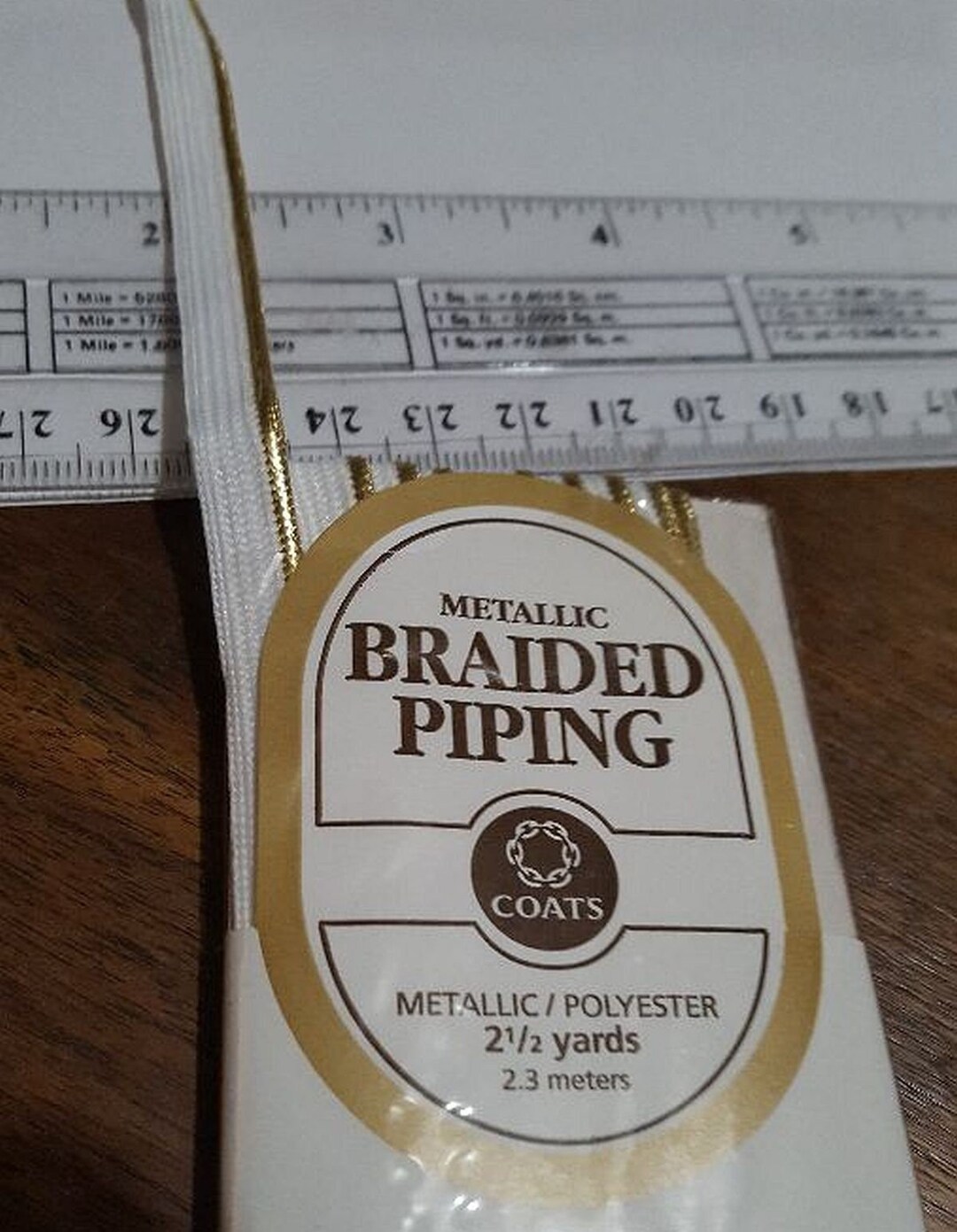 Mini Gold Metallic Braided Piping 3/8" Wide 2.5 Yard Package - Etsy