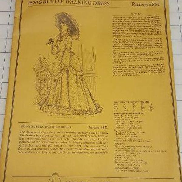 Bustle Dress Pattern - Etsy