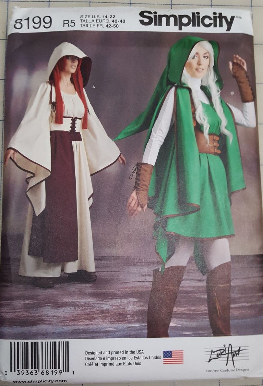 Simplicity Pattern 8199 Misses Fantasy Ranger Link Costumes Sizes 14 22 ...