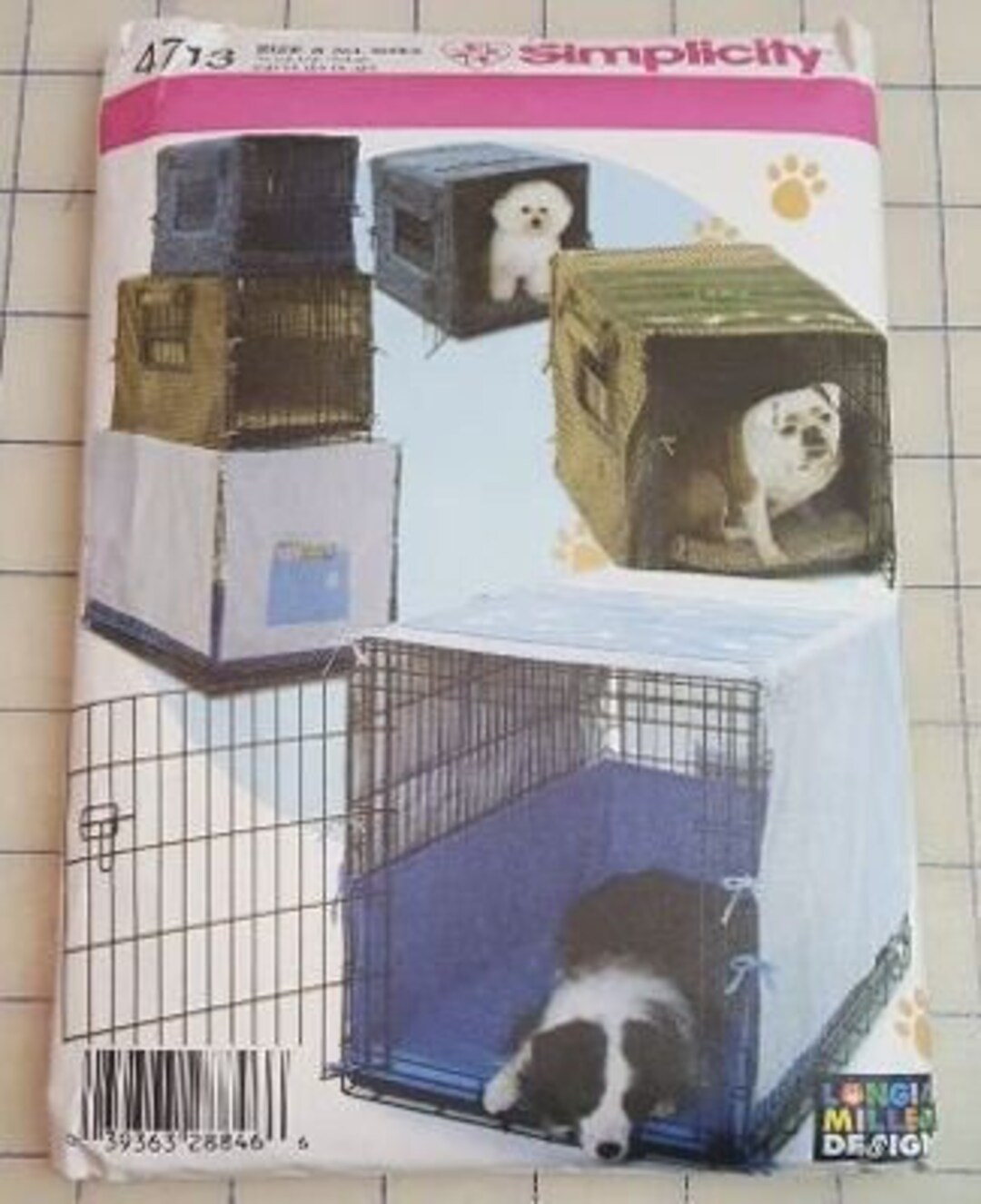 Simplicity Pattern 4713 Pet Crate Covers and Bedding RARE Out-of-print ...