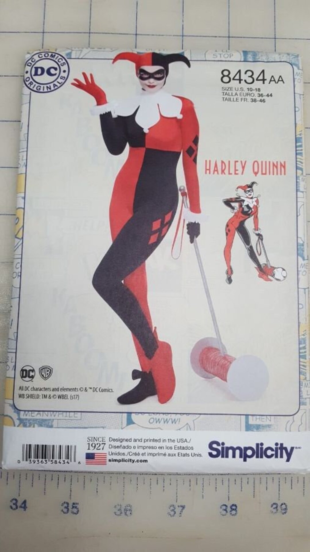 Simplicity Pattern 8434 Harley Quinn Cosplay Costume Size 10 - 18 Out ...