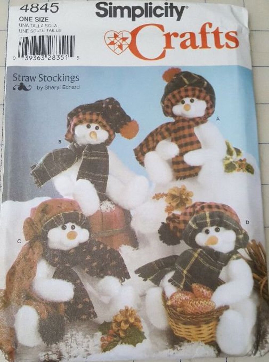 Simplicity Pattern 4845 Christmas Decorations Crafts Out-of-print ...